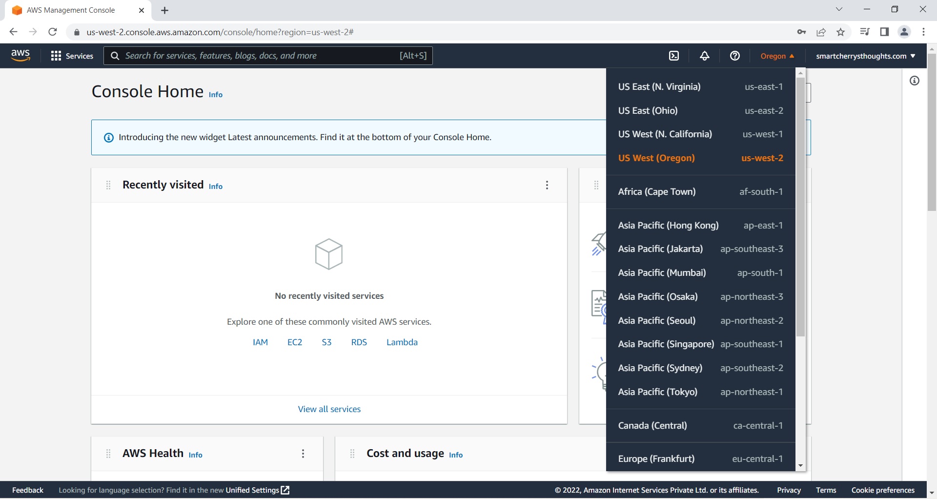 Tour of the AWS Console & Services in AWS- AWS Certified Solutions ...