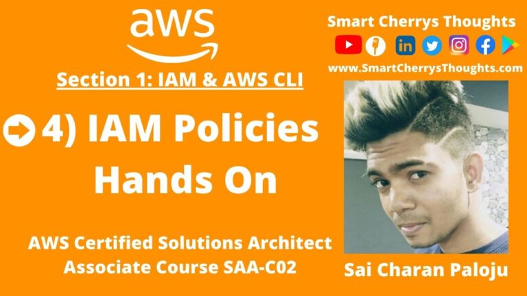 4) IAM Policies Hands On- AWS Certified Solutions Architect Associate Course SAA-C02- Section 1 ...