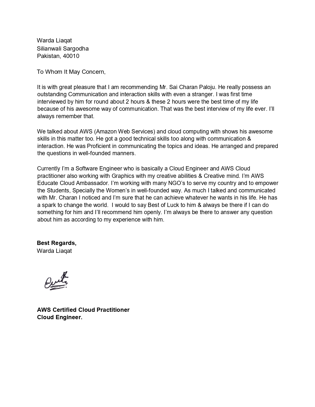 Global Recognition Awards Achievements Rewards Sai Charan Paloju Smart Cherrys Thoughts